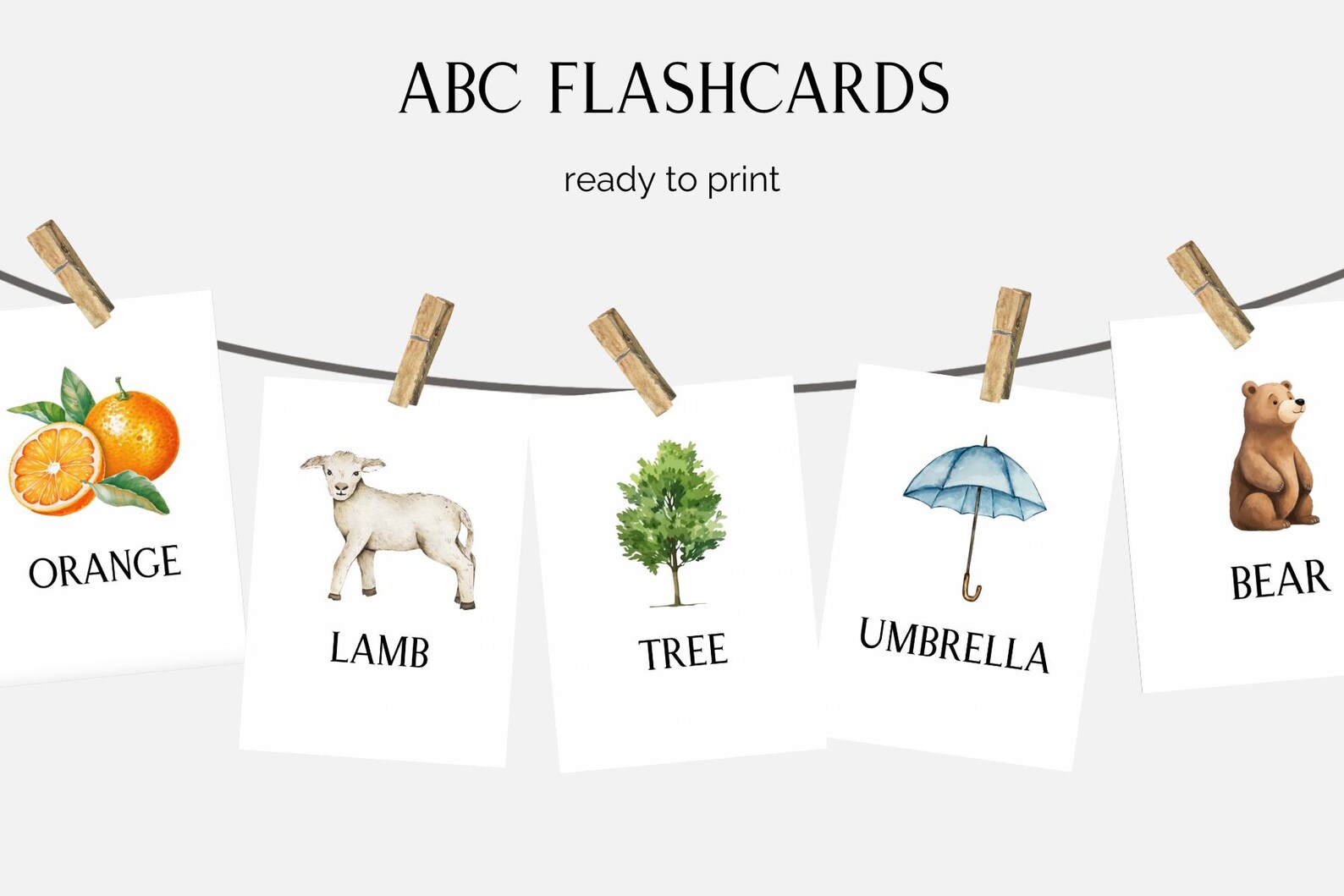 Printable ABC Cards for Classroom Elementary Alphabet Flashcards for ...