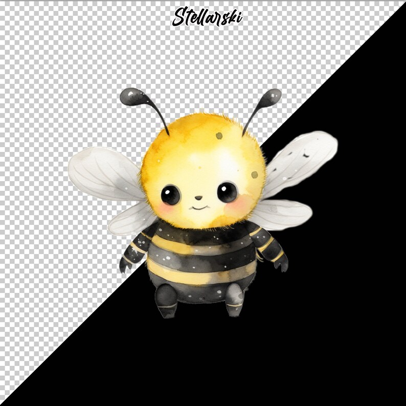 Honey Bee PNG, Watercolor Bee Clipart, Cute Bee Art, Bees Honey Clip ...