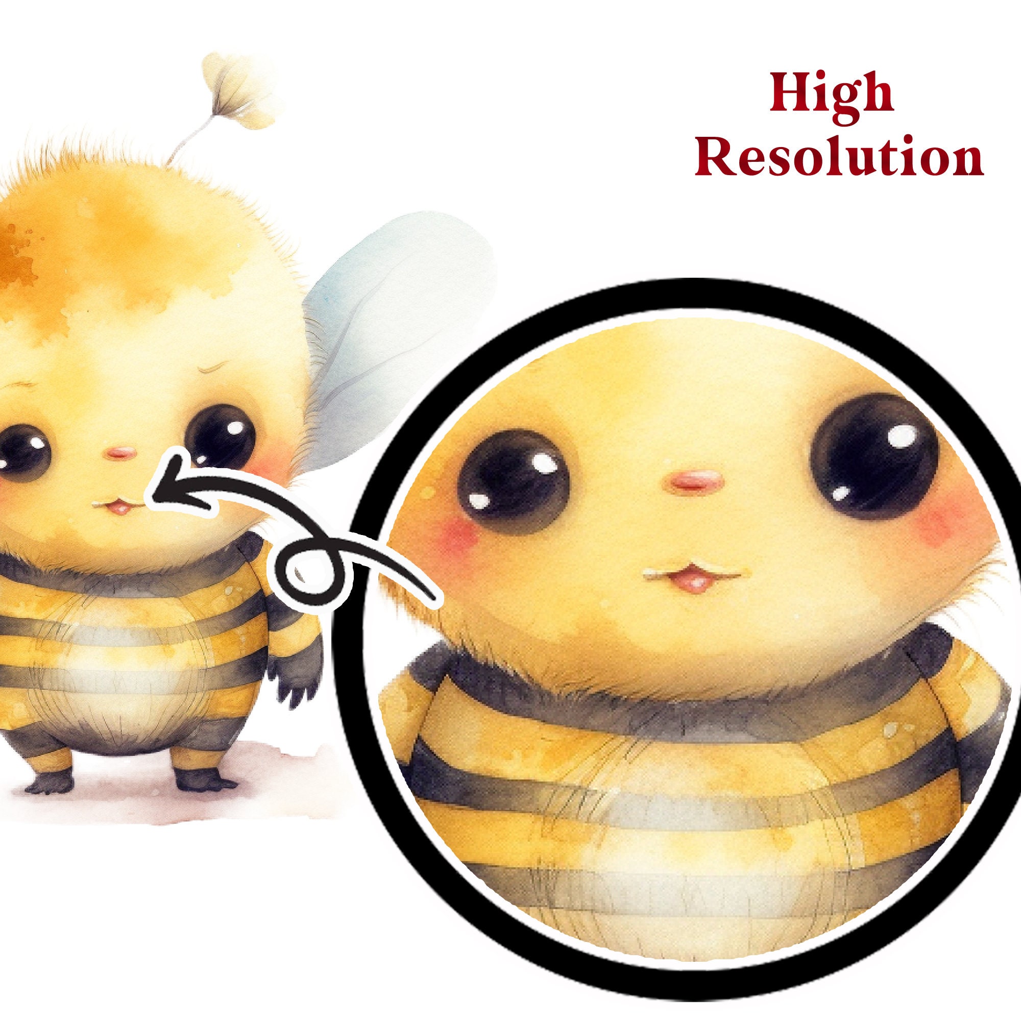 Bee Clipart, Watercolor Honey Bee, Watercolor Bee, Bee PNG, Bee Art ...
