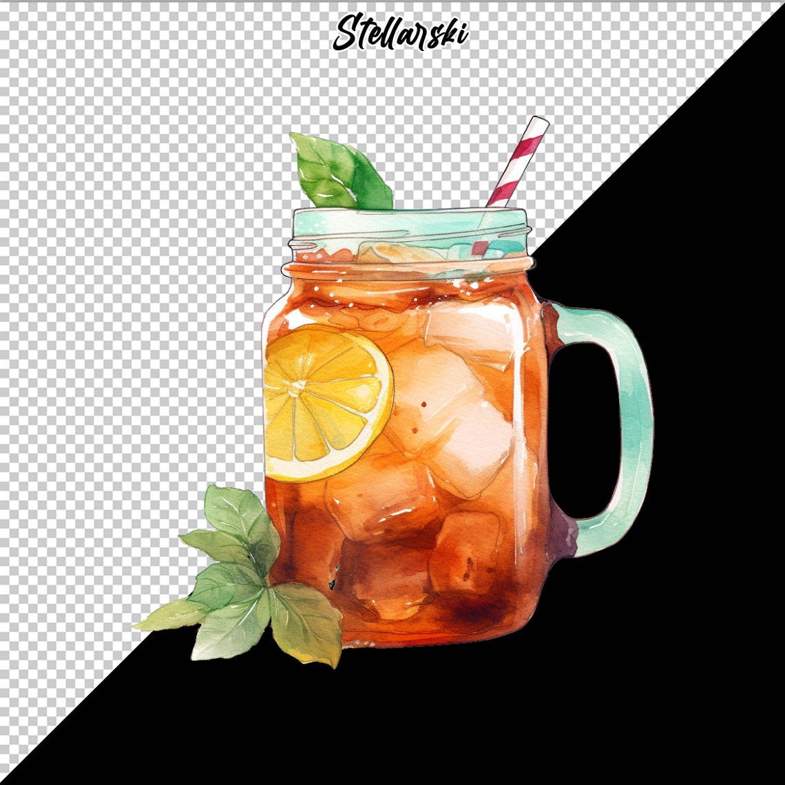 Iced Tea Clipart - Summer Drinks Clipart - Drink Clipart Bundle - Full ...