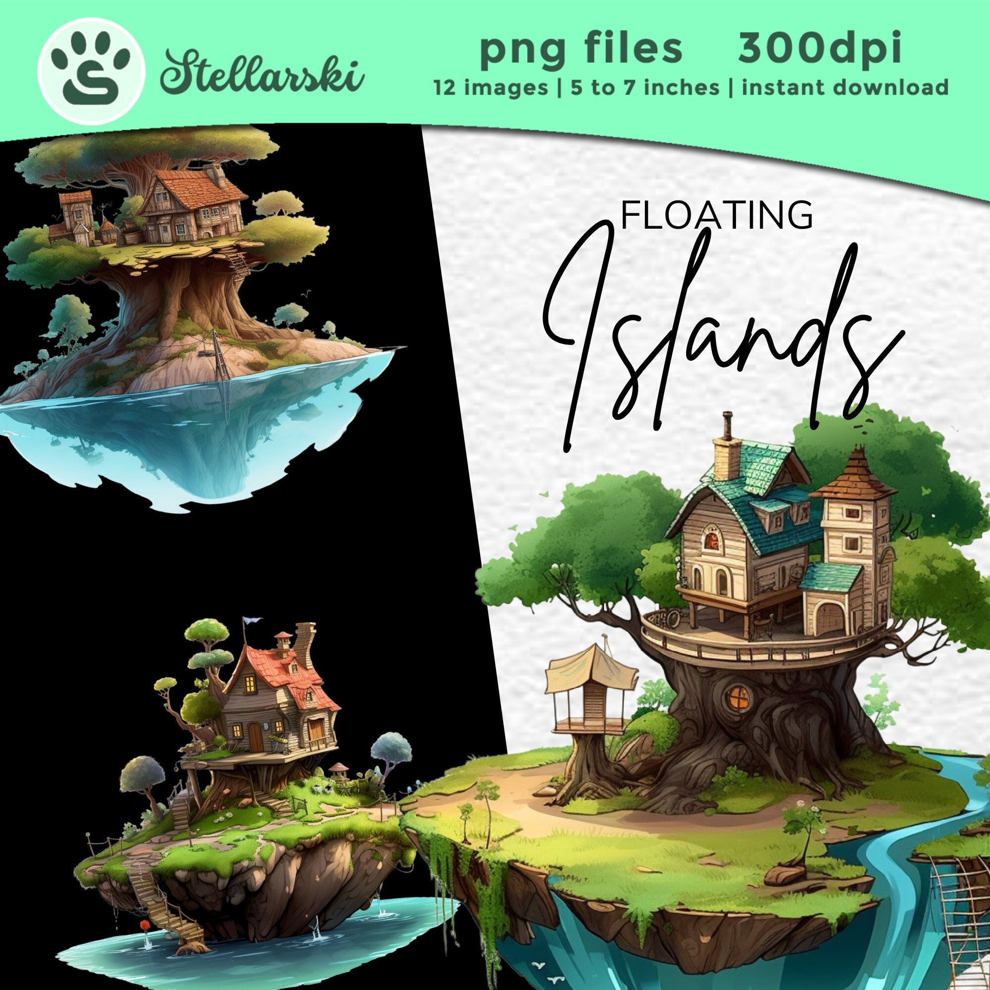 Tiny Islands Clipart - Tropical Island Clipart - Floating Island Png ...