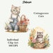 Watercolor Cottagecore Cats Clipart Bundle, Fantasy Clip Art, Cats Clip ...