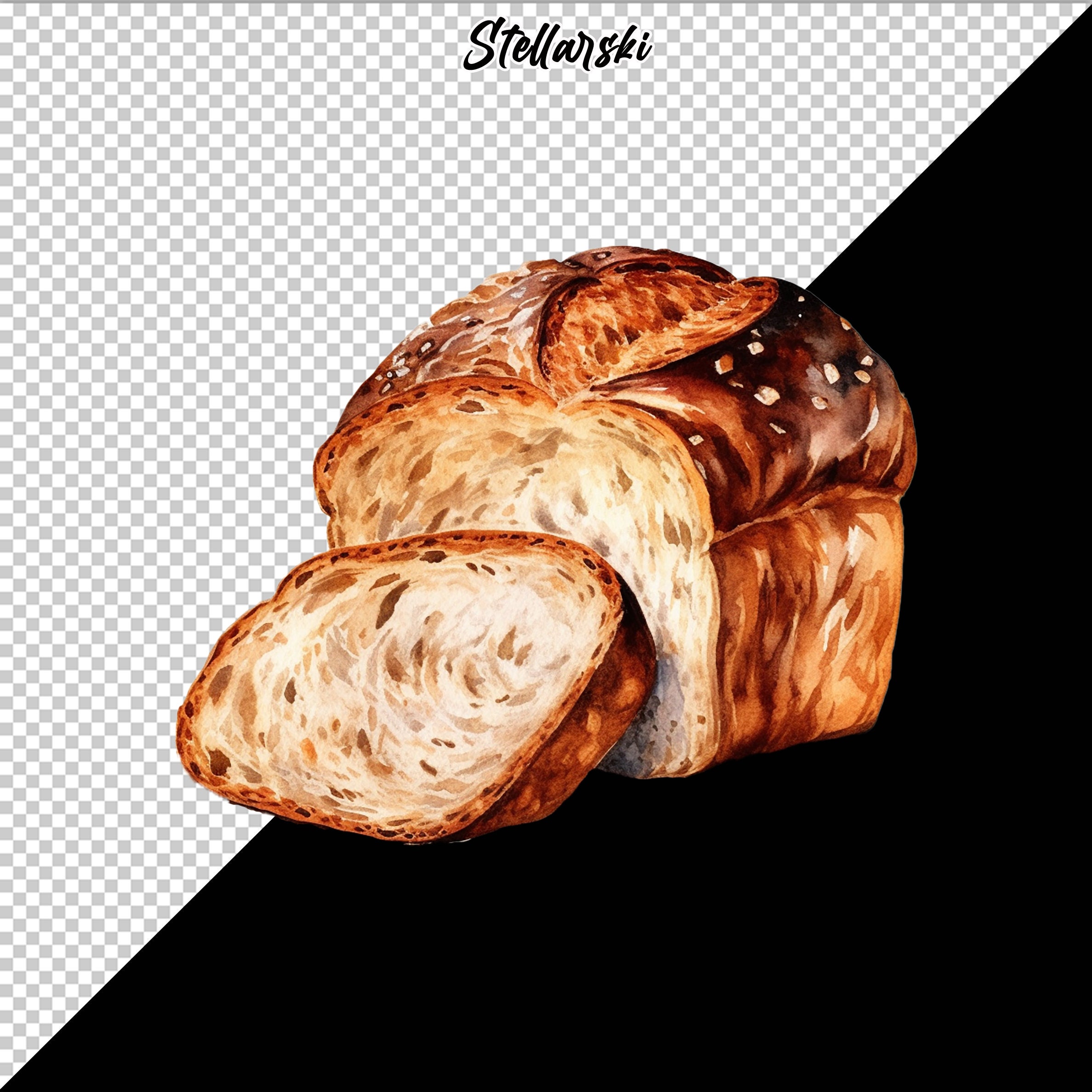 Watercolor Bread Clipart | Bakery Clipart | Bread Basket | French ...