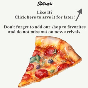 Watercolor Pizza Clipart | Fast Food PNG | Cheese Pizza PNG | Food ...