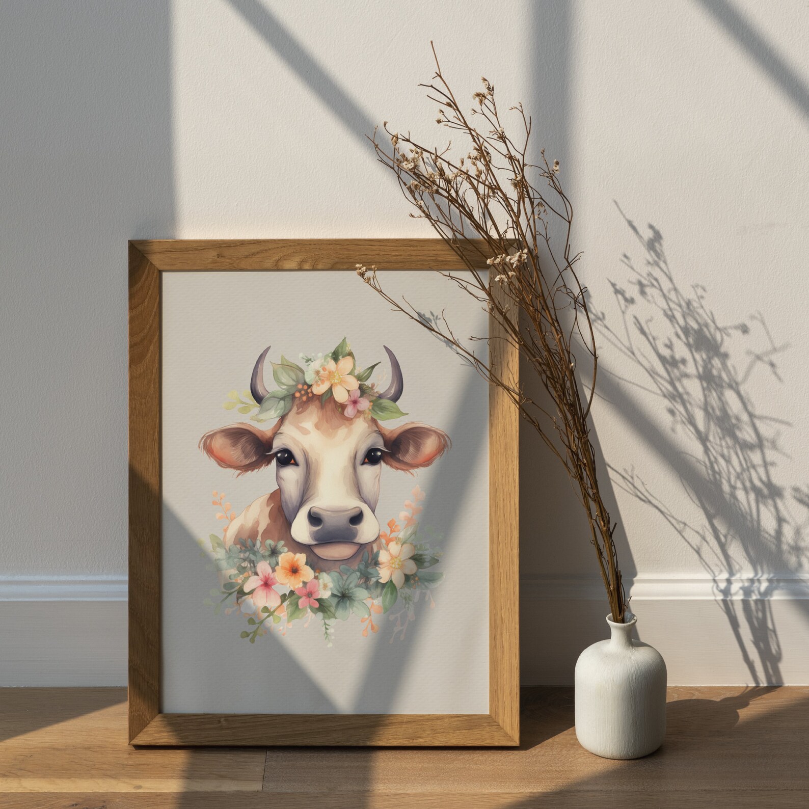 Watercolor Cottagecore Cows Clipart Bundle, Fantasy Clip Art, Cow Clip ...