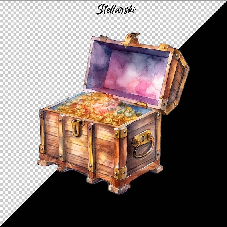 Treasure Chest PNG Pirate Treasure Chest Clipart - Etsy