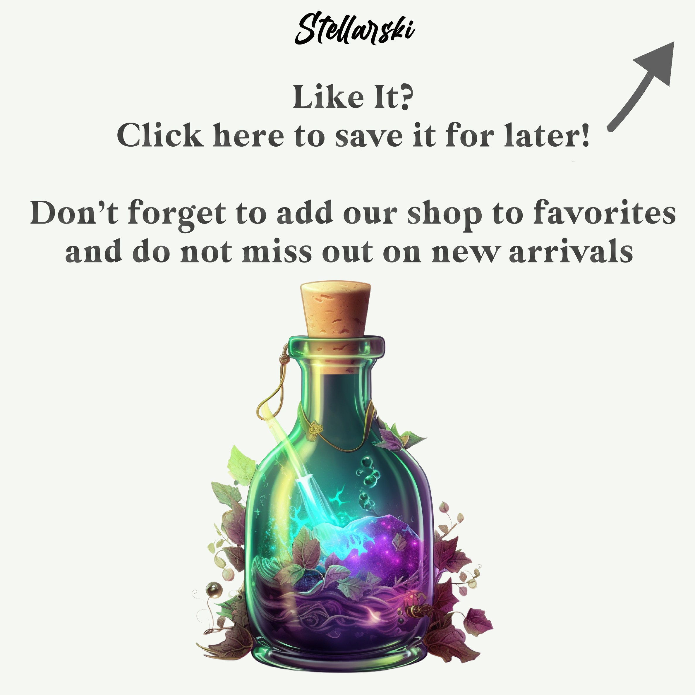 Witch Potion Bottles Clipart, Halloween Clipart, Digital Crafting ...