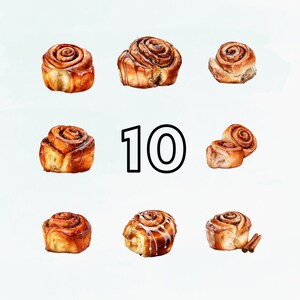 Cinnamon Roll PNG | Bakery Clipart | Dessert Clipart | Watercolor ...