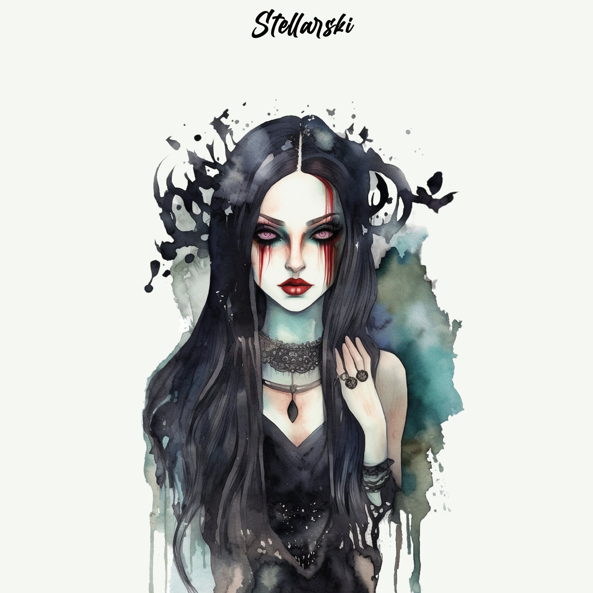 19 Dark Gothic Princess Clipart PNG Full Commercial Use - Etsy