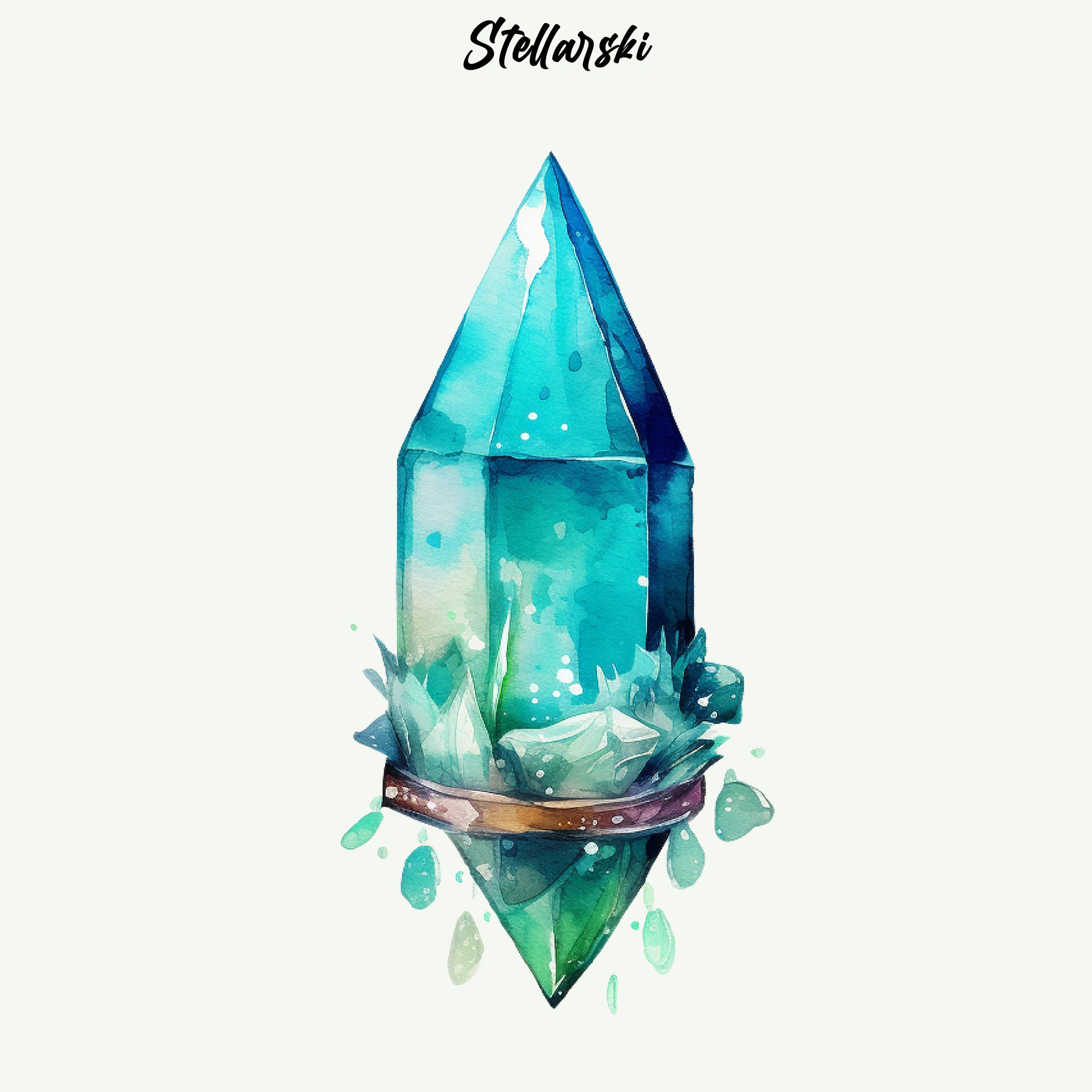 70+ Watercolor Fairy Crystals Clipart, PNG, Full Commercial Use, Fairy ...