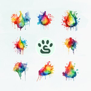 Paint Splatter PNG Colorful Splotches Clipart Cute Colorful Background ...