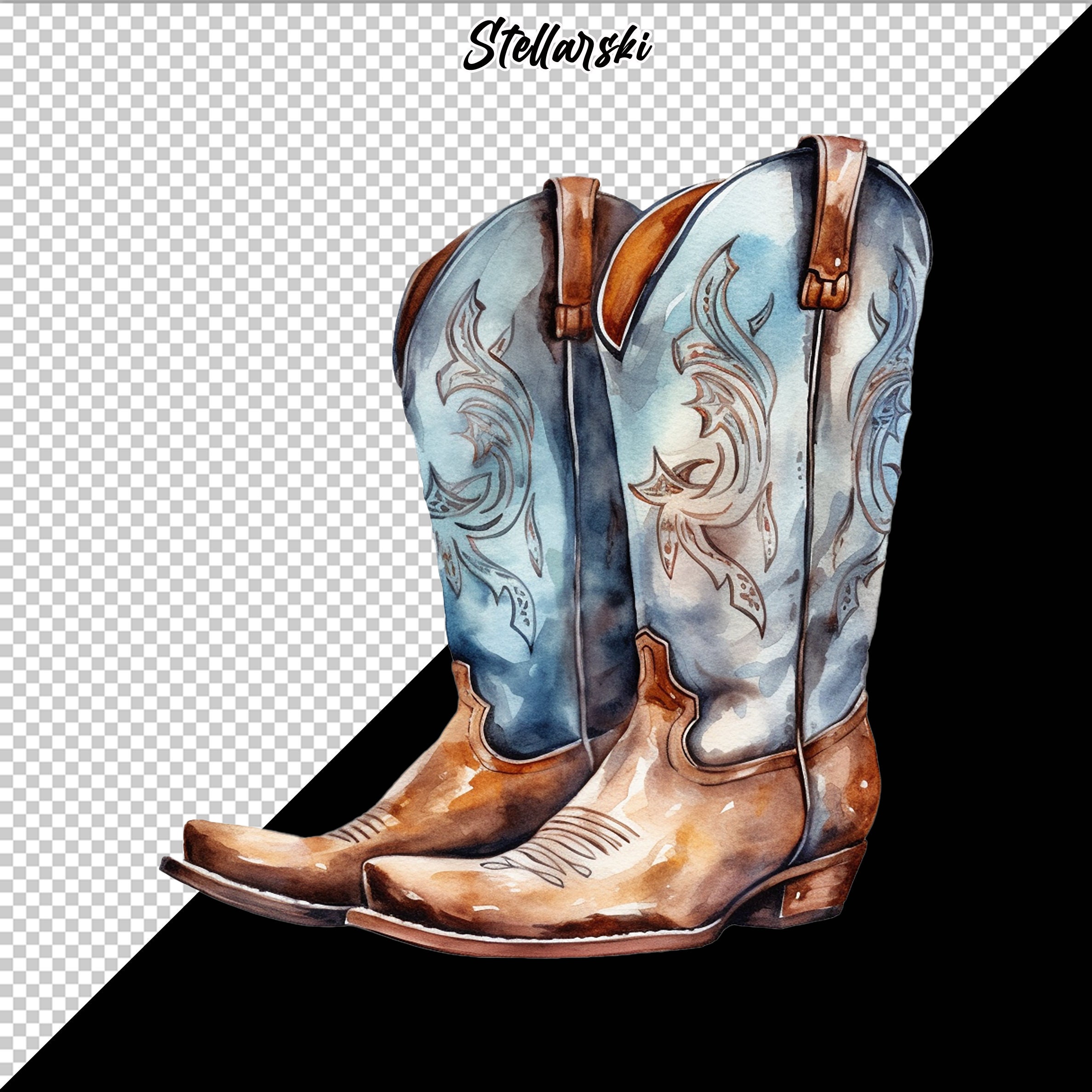 Cute Cowboy Boots PNG Cowgirl Boots Clipart Cute Colorful Western PNG ...