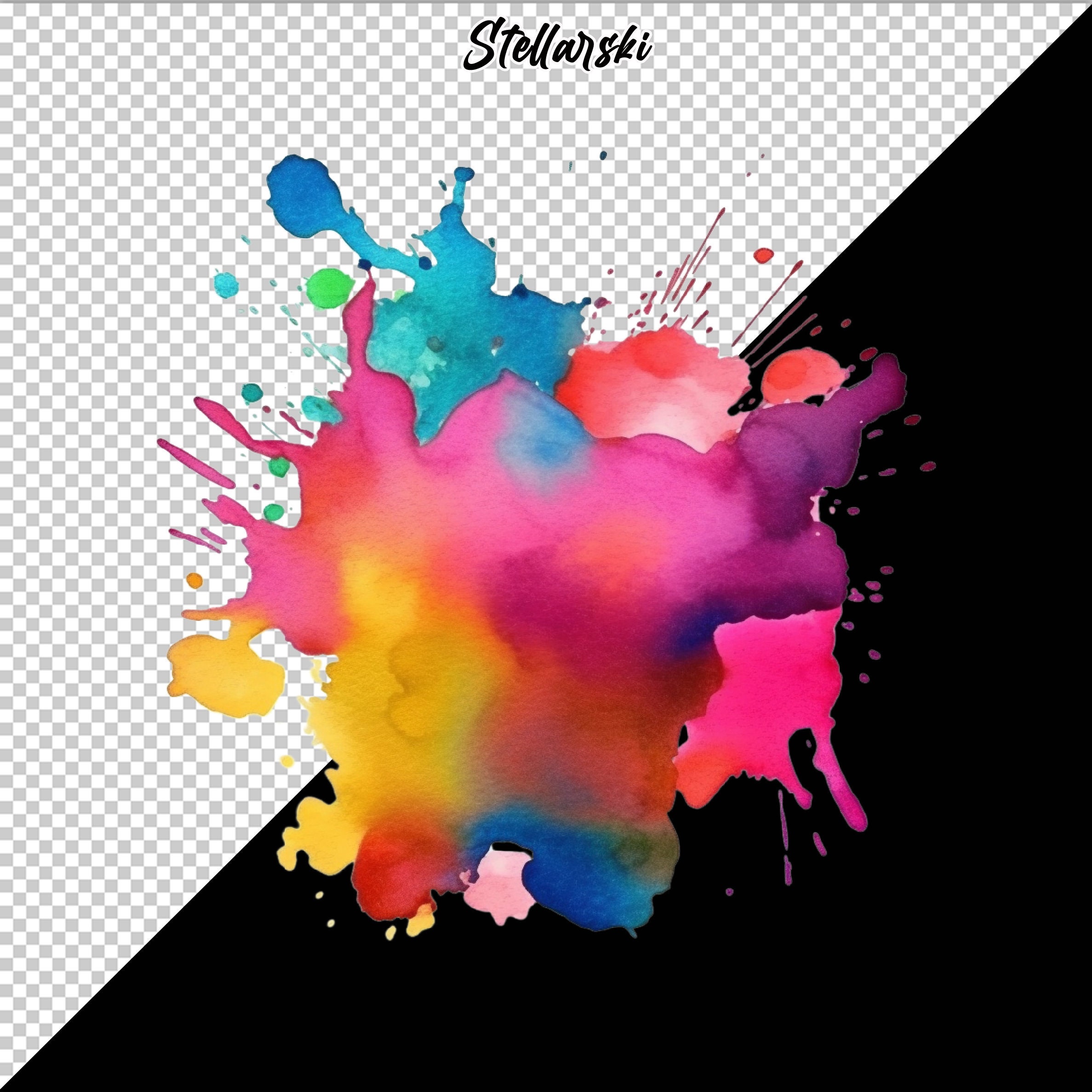 10 Color Splash Clipart Colorful Design PNG Cute Colorful Graphic PNG ...
