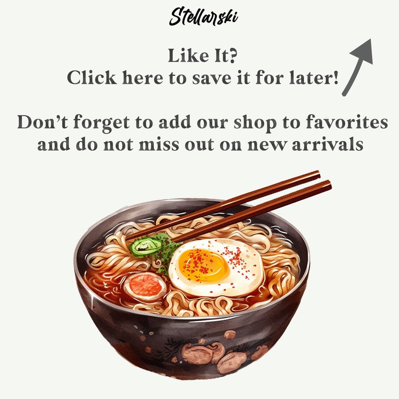 Watercolor Ramen Bowl Clipart | Ramen PNG | Soup Graphic PNG | Kawaii ...