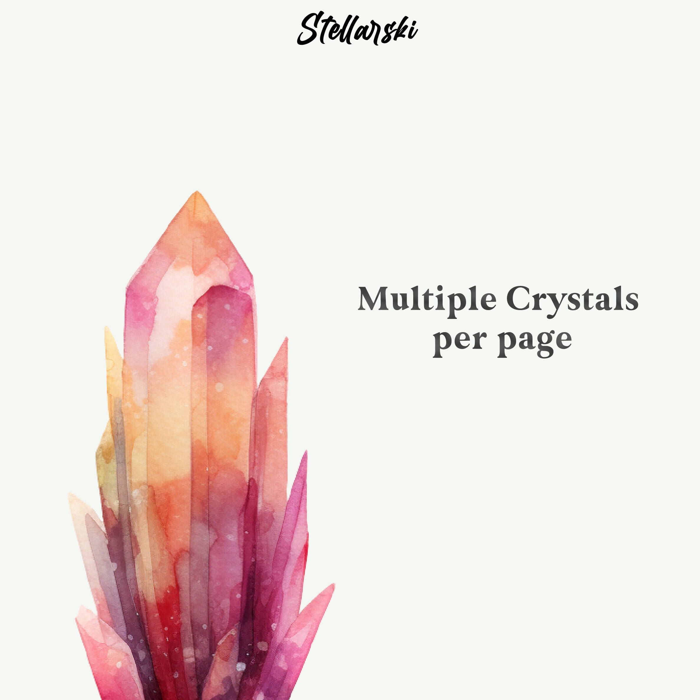 70+ Watercolor Fairy Crystals Clipart, PNG, Full Commercial Use, Fairy Magic PNG, Watercolor ...