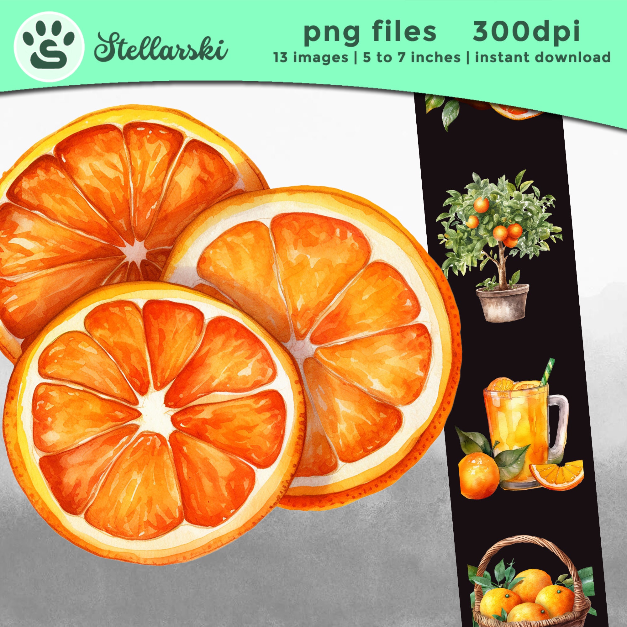 Oranges Clipart, Orange Fruit PNG, Watercolor Summer Oranges ...