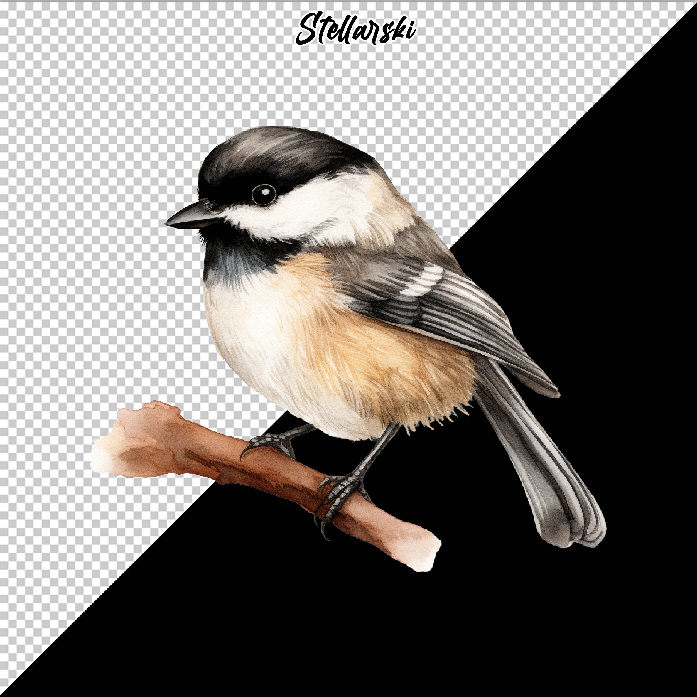 Chickadee PNG | Chickadee Clipart Set | Watercolor Chickadee | Birds ...