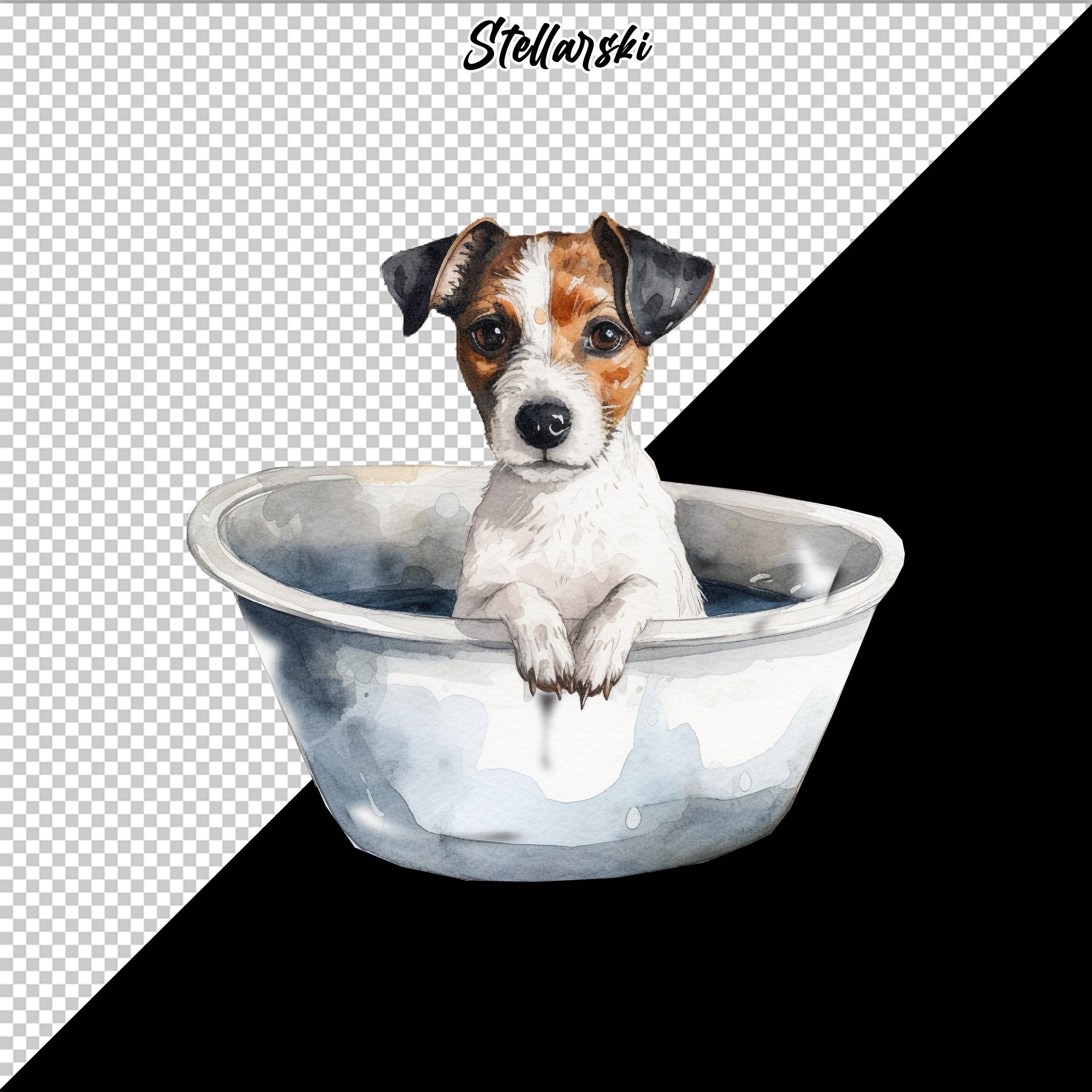 Jack Russell Clipart | Jack Russel Terrier PNG | Dog PNG | Watercolor ...