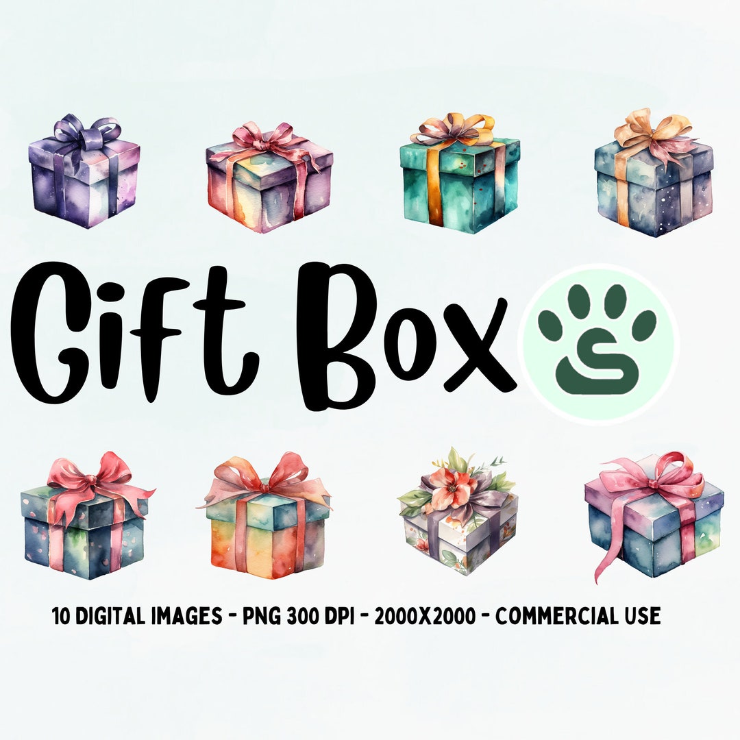 Watercolor Gift Boxes PNG | Presents Clipart | Birthday Gift PNG ...