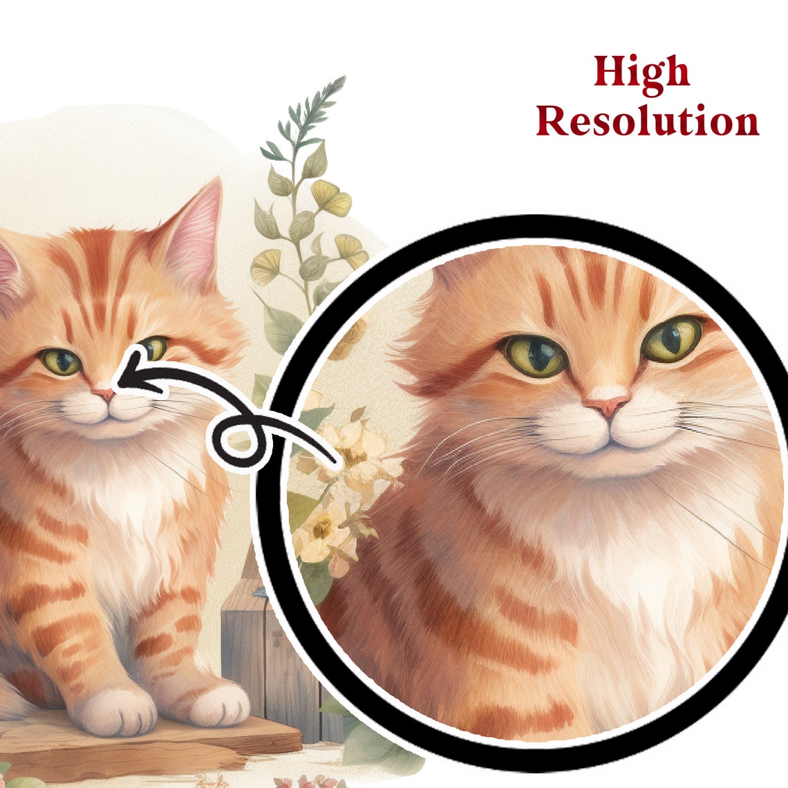 Watercolor Cottagecore Cats Clipart Bundle, Fantasy Clip Art, Cats Clip ...