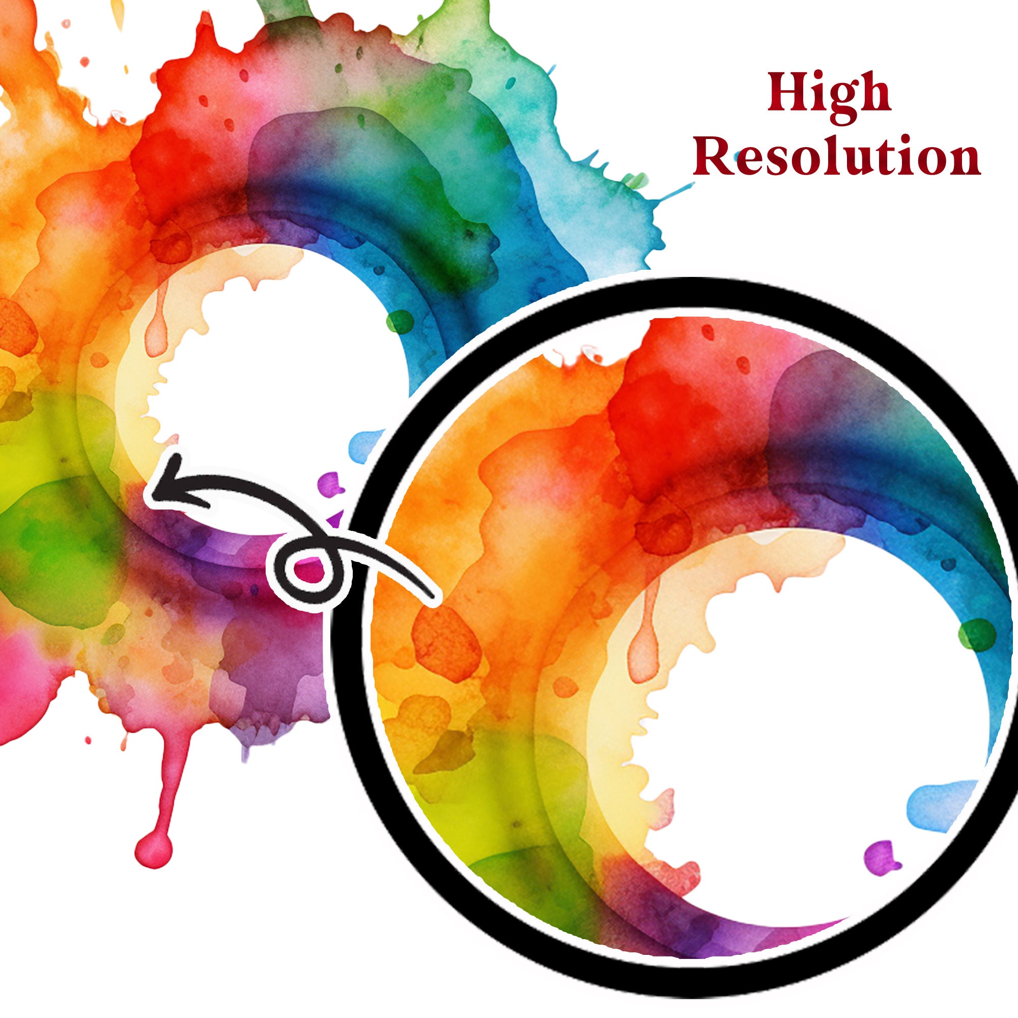 Paint Splatter PNG | Colorful Splotches Clipart | Cute Colorful ...