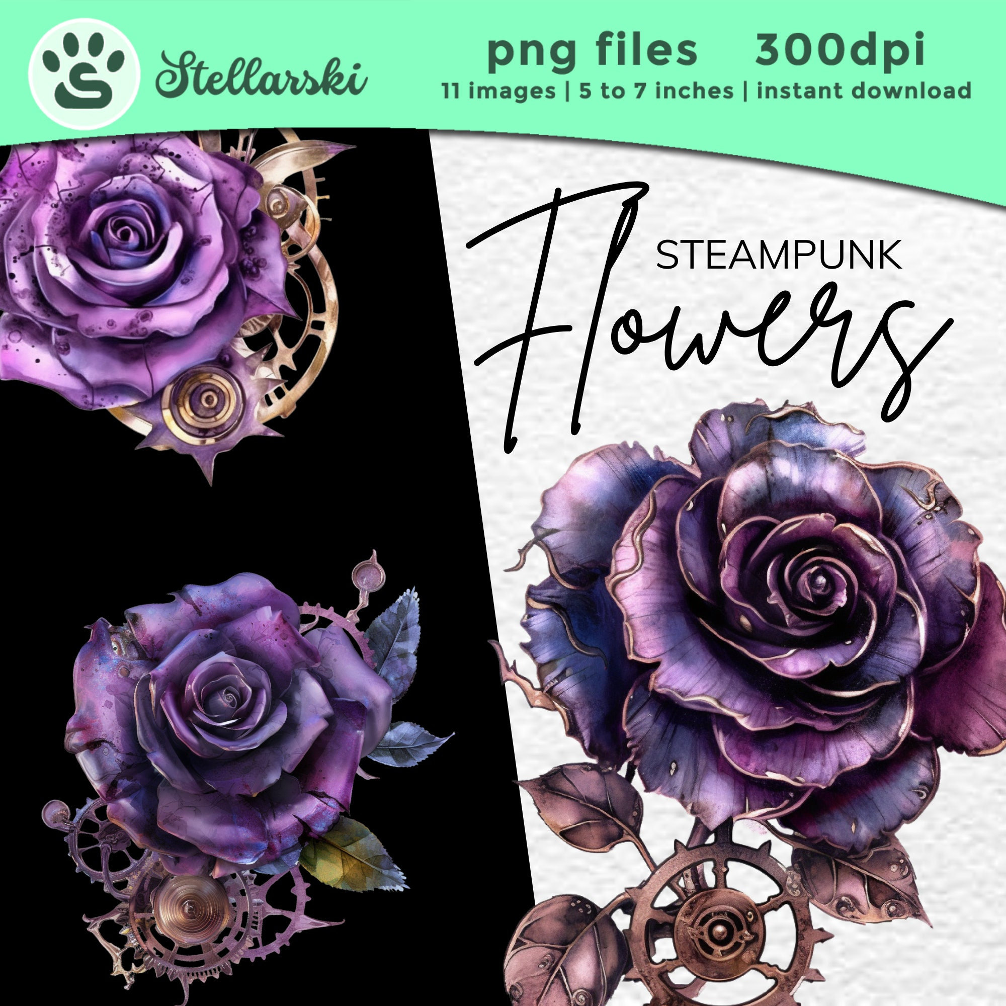 Steampunk Flower Tattoo