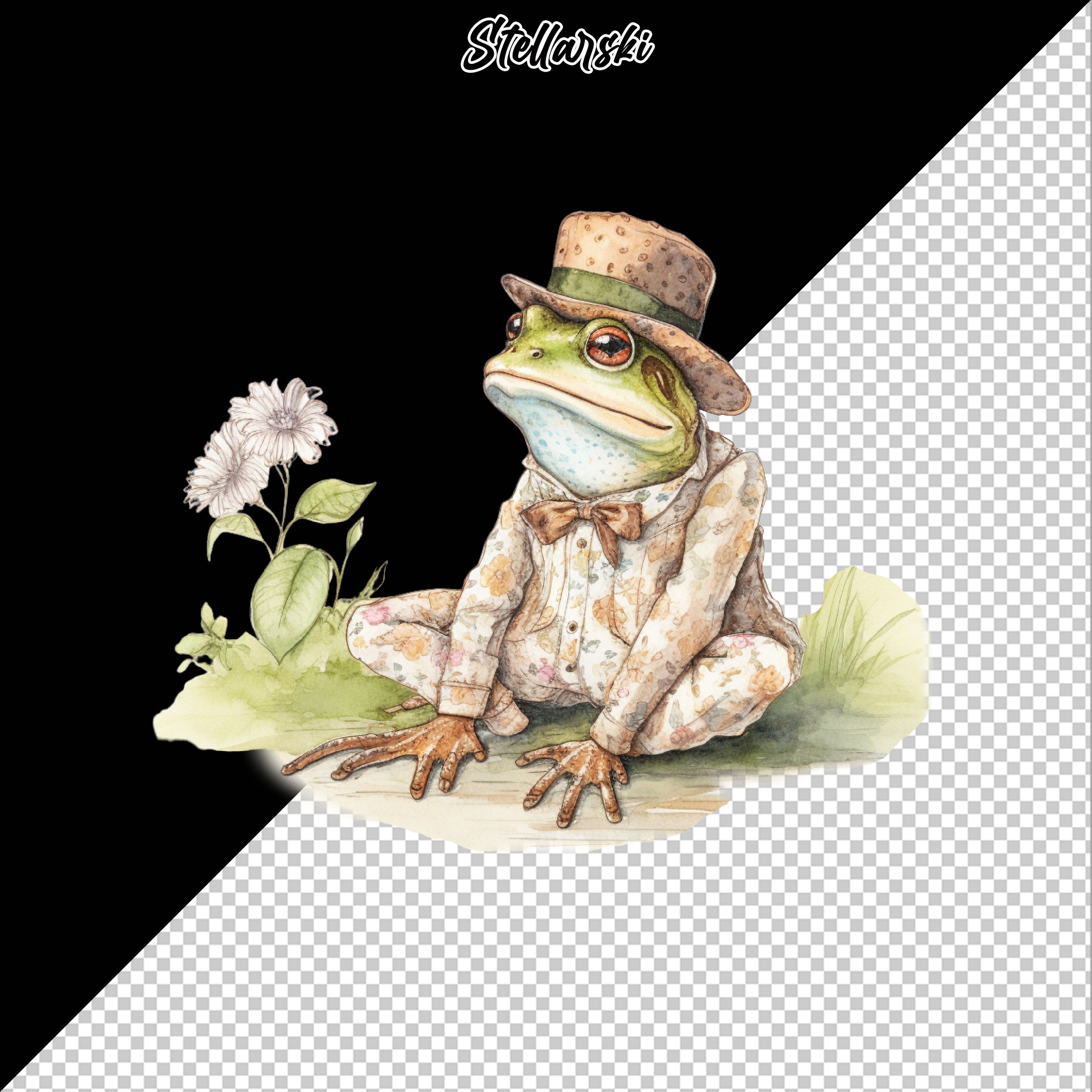 Cottagecore Frog Clipart Bundle, Vintage Toad Cliparts, Fairytale Frog ...