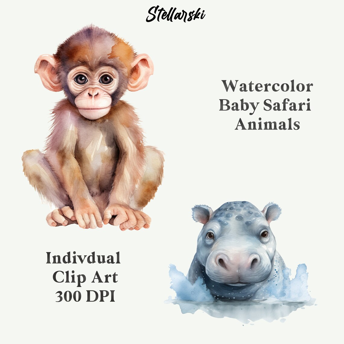 Safari Nursery Clipart Safari Baby Animal Clipart Nursery - Etsy