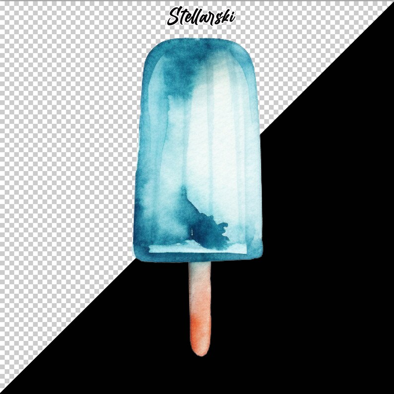 Watercolor Popsicles Clipart, Summer Png, Ice Cream Clipart, Beach ...