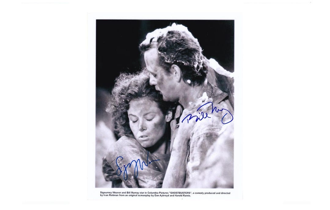 Bill Murray Sigourney Weaver Ghostbusters Autograph Photo 7x9 COA - Etsy