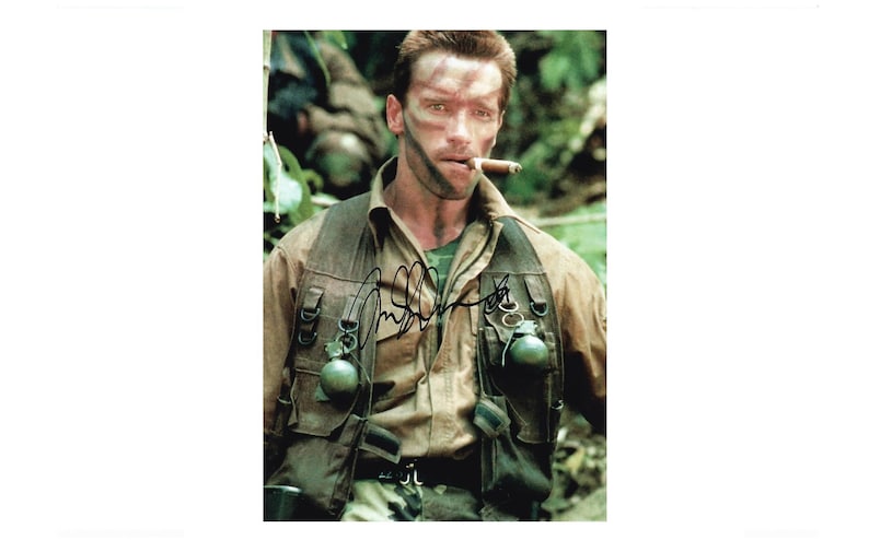 Arnold Schwarzenegger Predator Hand Signed Autograph Photo 8x12 COA - Etsy