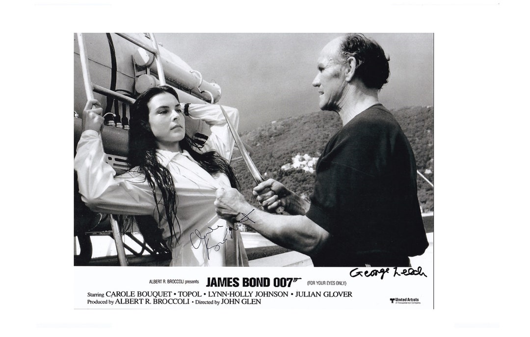 James Bond Carole Bouquet George Leech Hand Signed Autograph - Etsy