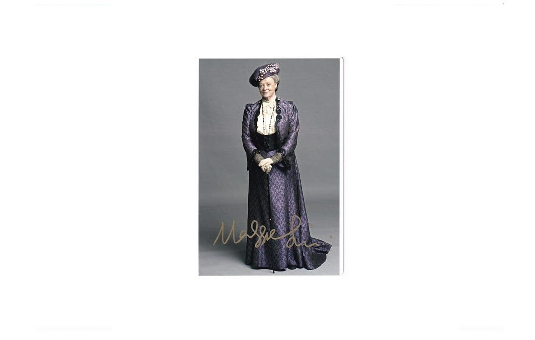 Maggie Smith Downton Abbey Hand Signed Autograph Postcard 6x4 COA - Etsy