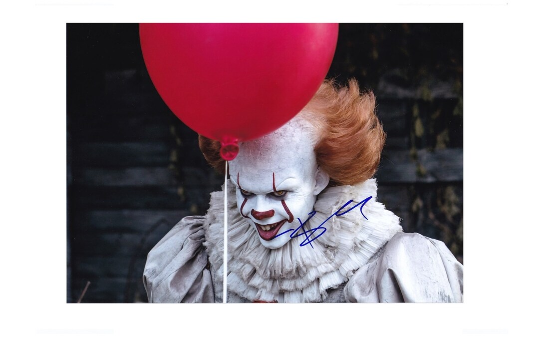 Bill Skarsgård Pennywise Hand Signed Autograph Photograph 12x8 COA - Etsy