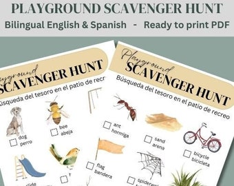 Bilingual Spanish and English Scavenger Hunt, Grocery Store for Kids ...