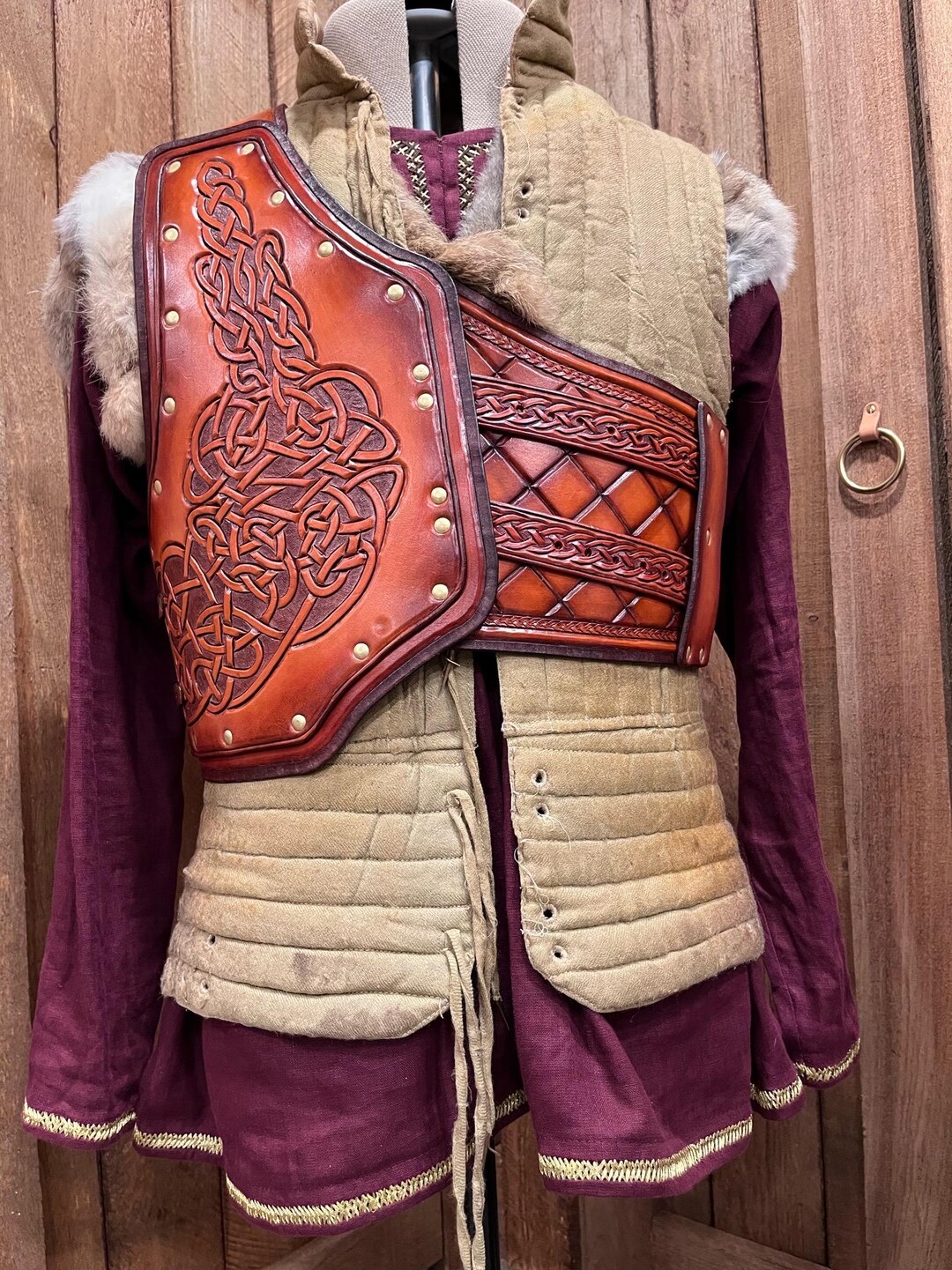 Oathbinder Mantle Ornate – Custom Leather War Harness of the Highland ...