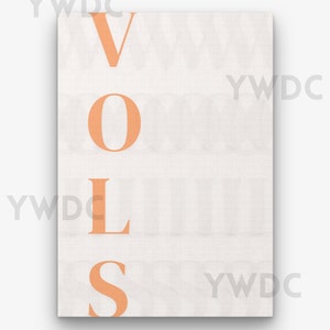 White and Orange vols Print, UTK Wall Art Tennessee Vols College Dorm ...