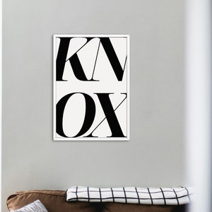 KNOX Minimal UTK Wall Art Tennessee Vols College Dorm Decor College ...