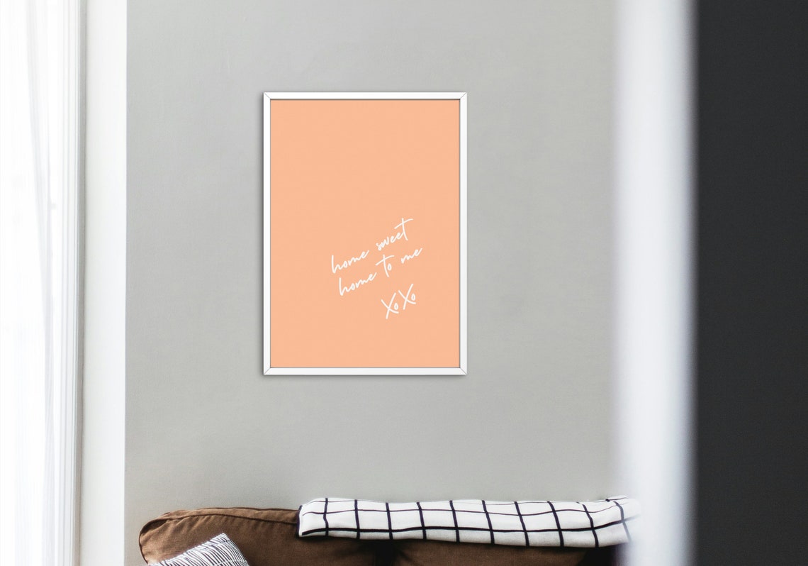 Home Sweet Home to Me Orange UTK Wall Art Tennessee Vols College Dorm ...