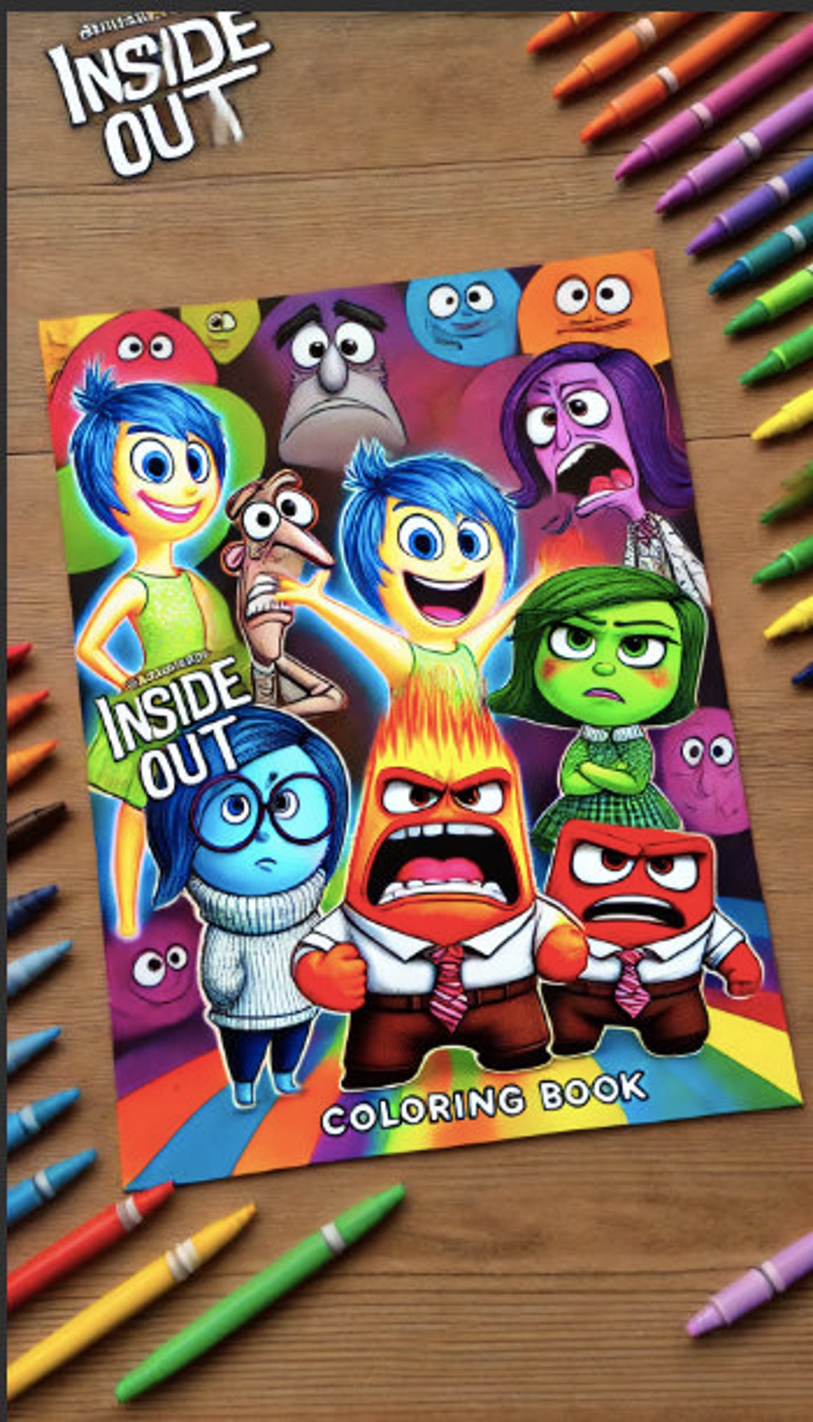 Inside Out Coloring Book for Kids - Adults - Etsy