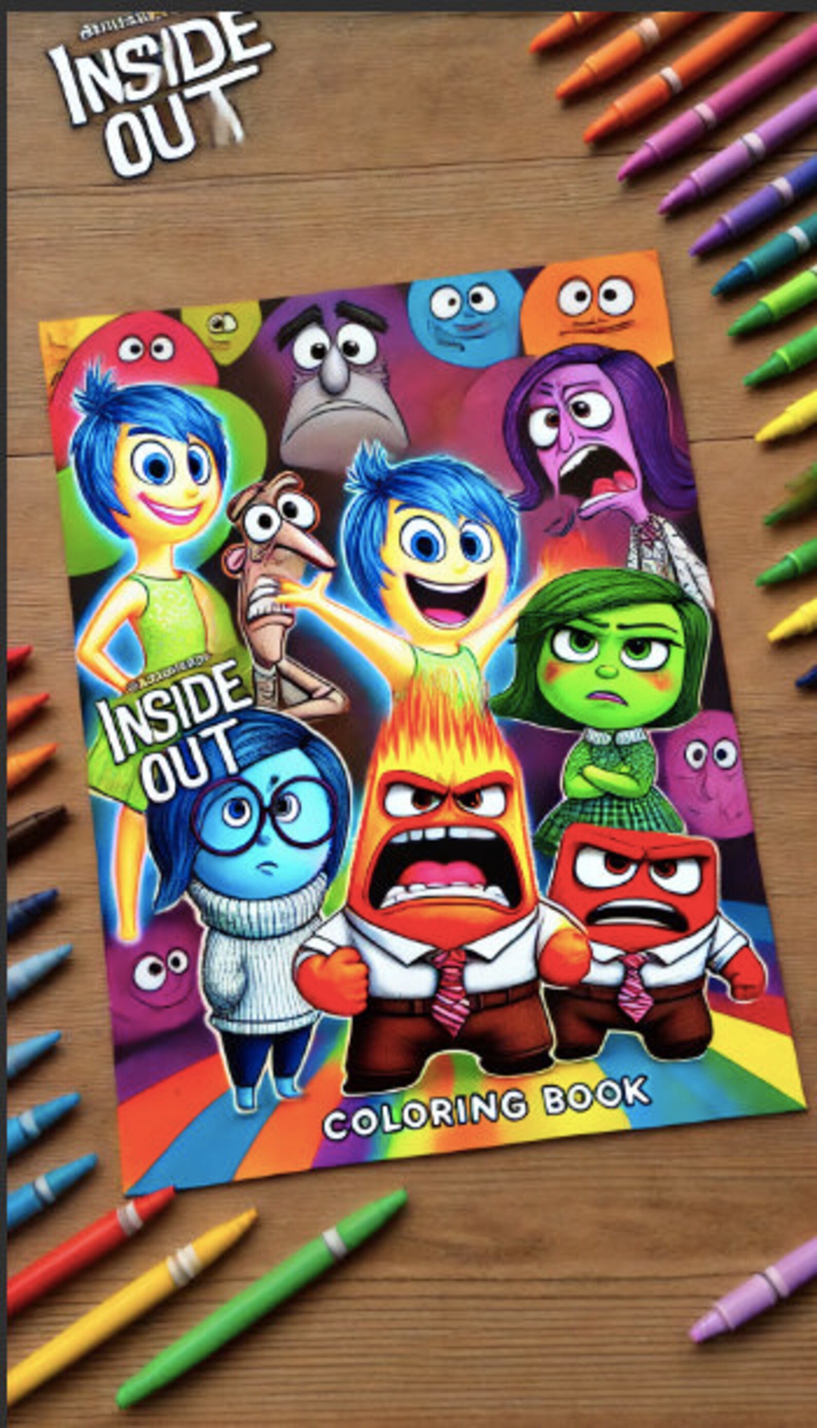 Inside Out Coloring Book for Kids - Adults - Etsy
