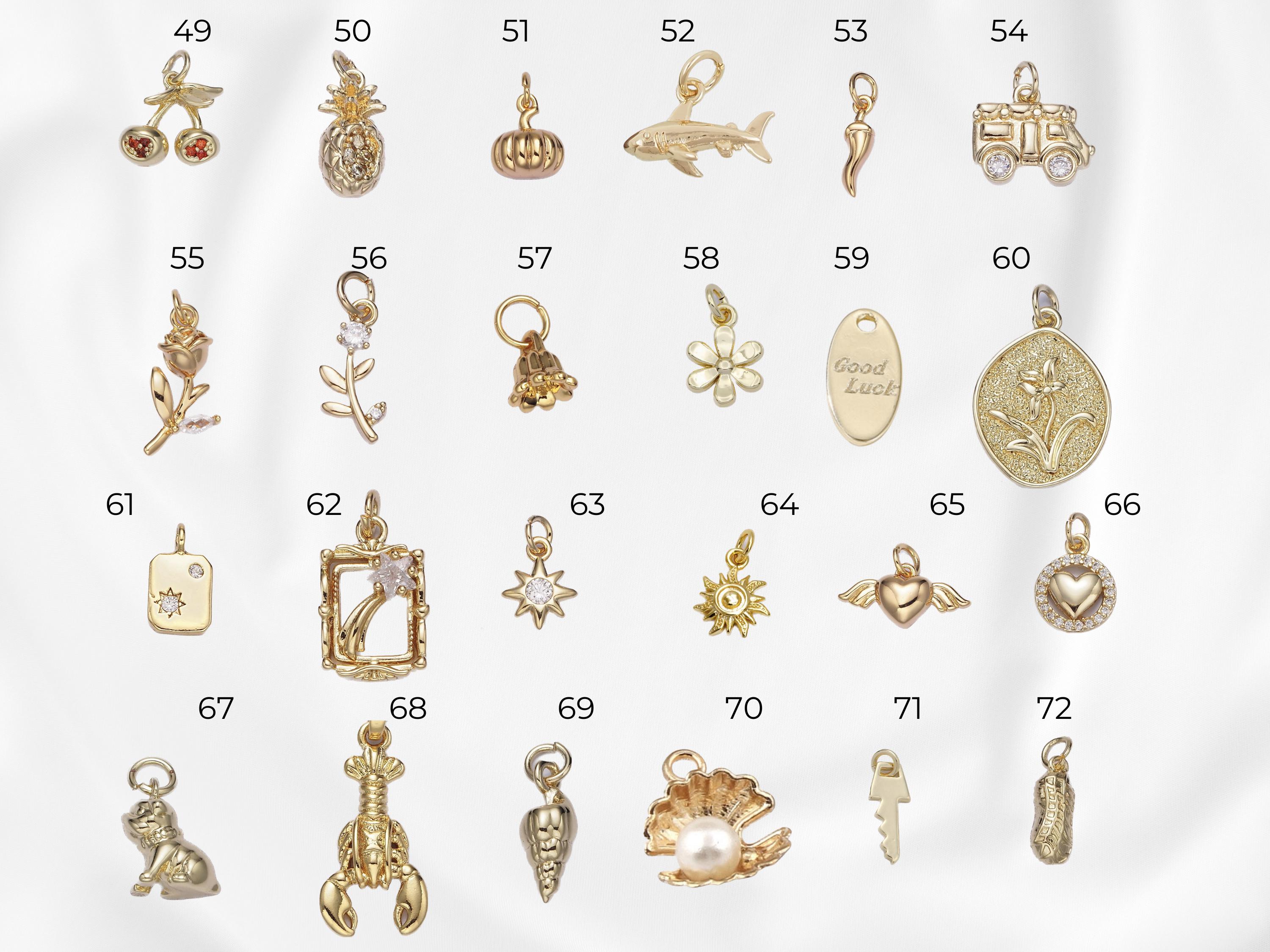 Custom Charm Bracelet | Dainty Pendants | Gold Charm Necklace | Create ...