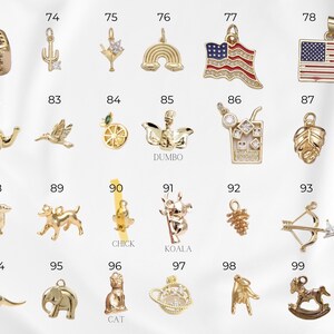 Custom Charm Necklace or Bracelet | Dainty Pendants | Gold Charm ...
