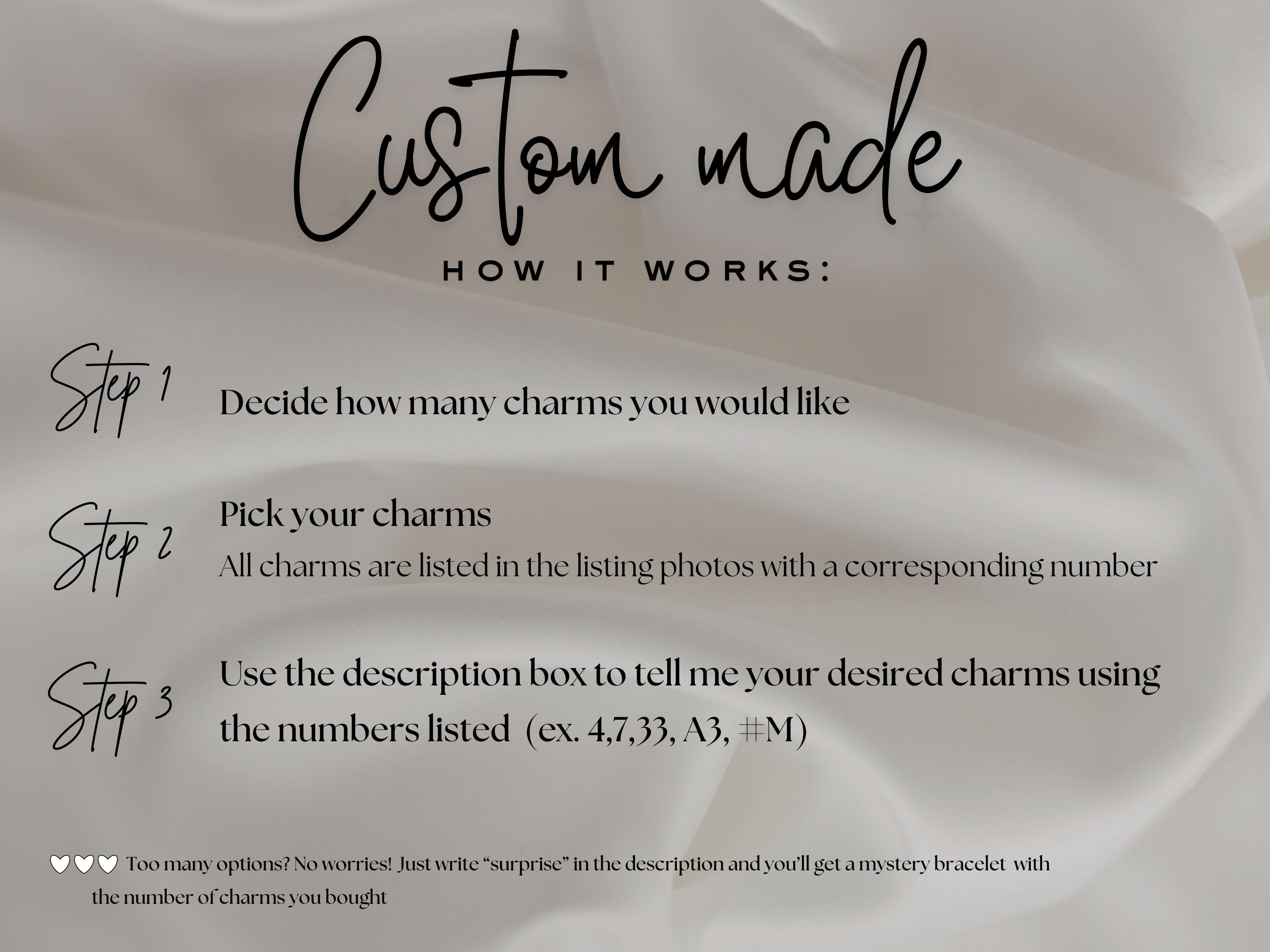 Custom Charm Bracelet | Dainty Pendants | Gold Charm Necklace | Create ...