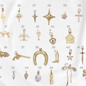Custom Charm Necklace or Bracelet | Dainty Pendants | Gold Charm ...