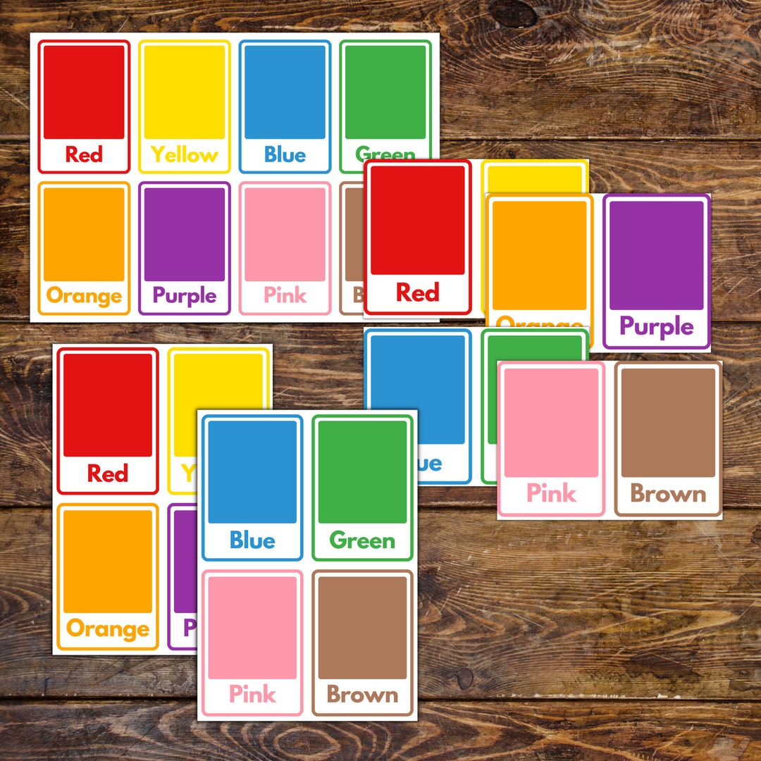 English Colors Flashcards & Posters Homeschool Posters Classroom Decor ...
