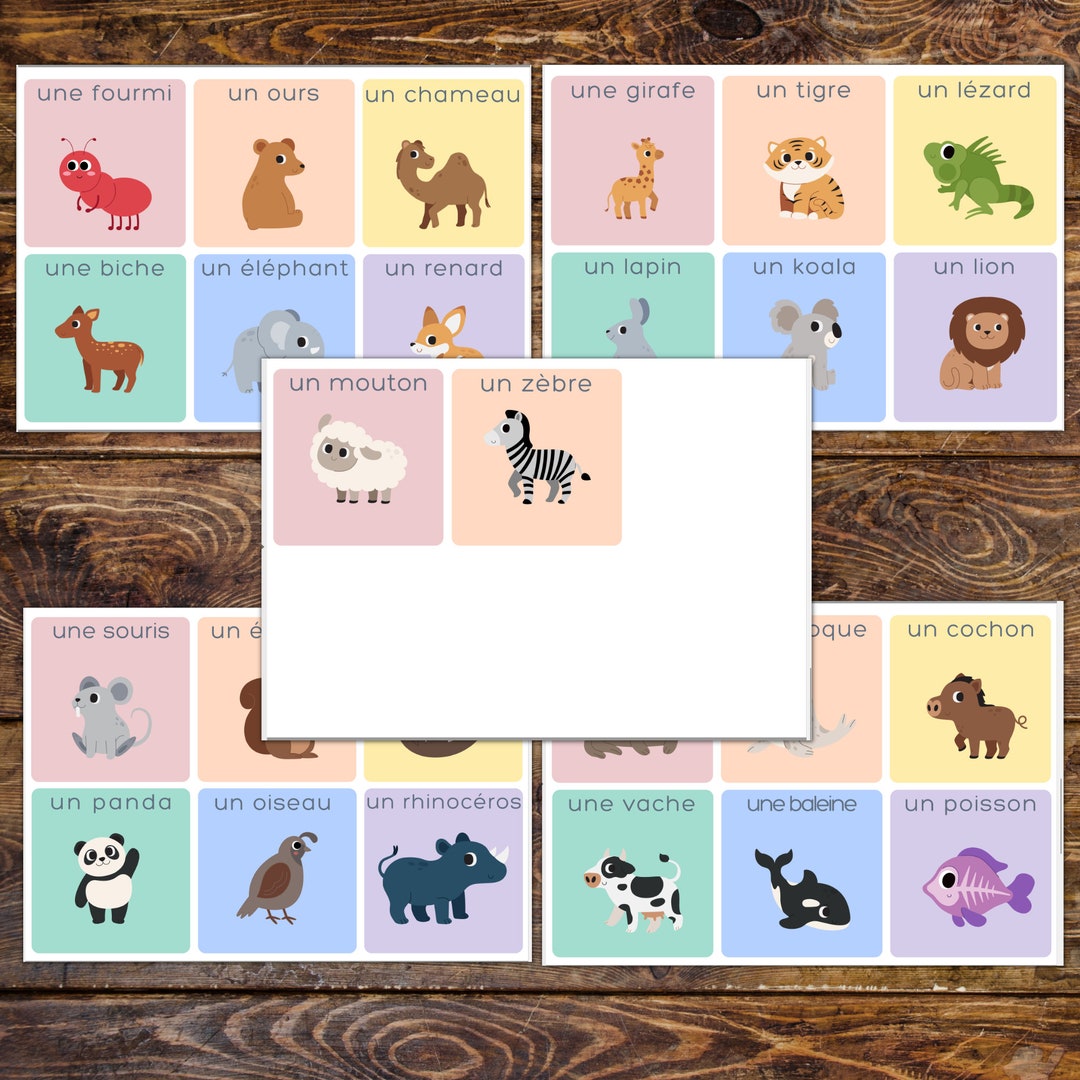 Printable Animal Flash Cards Homeschool Posters Classroom Decor Digital ...