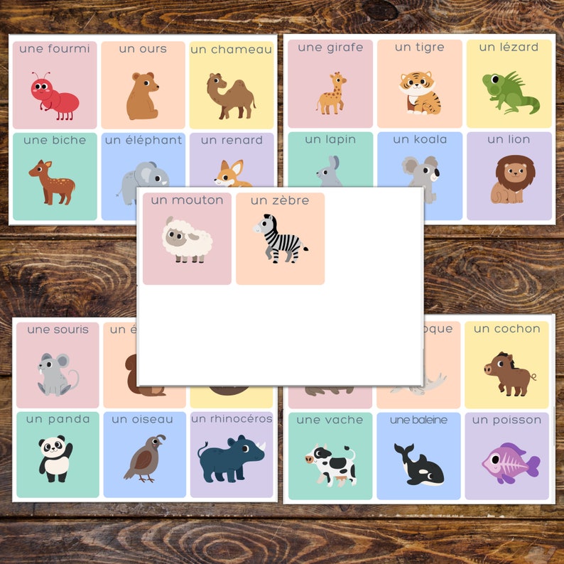 Printable Animal Flash Cards Homeschool Posters Classroom Decor Digital ...