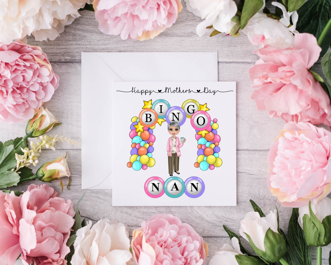 Bingo Mother's Day Card Nanny Nan Granny Gran Nonna Mum - Etsy