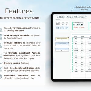 Stock Crypto Investment Tracker Spreadsheet Trading Journal Tracker ...